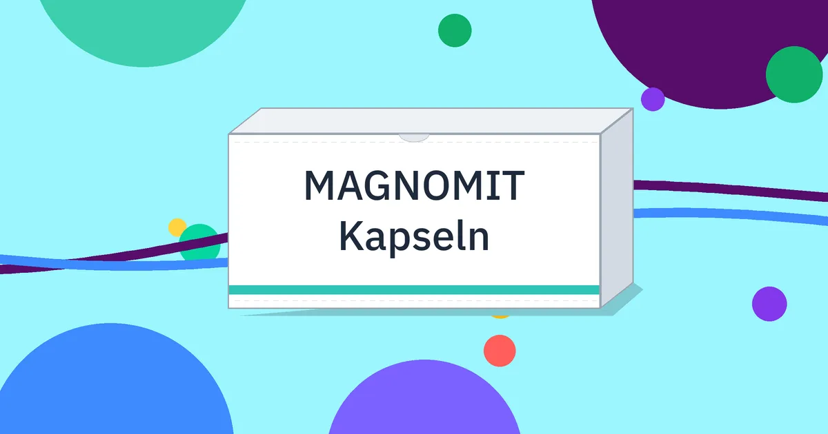 Symbolbild: Packung mit der Aufschrift MAGNOMIT Kapseln (PZN 20843077) – Verfügbarkeit und Bezug in Apotheken in Frankfurt am Main