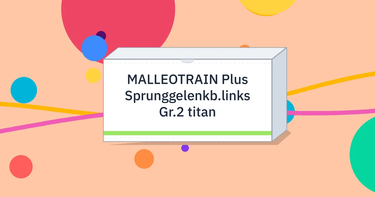 Symbolbild: Packung mit der Aufschrift MALLEOTRAIN Plus Sprunggelenkb.links Gr.2 titan (PZN 06909059) – Verfügbarkeit und Bezug in Apotheken in Frankfurt am Main
