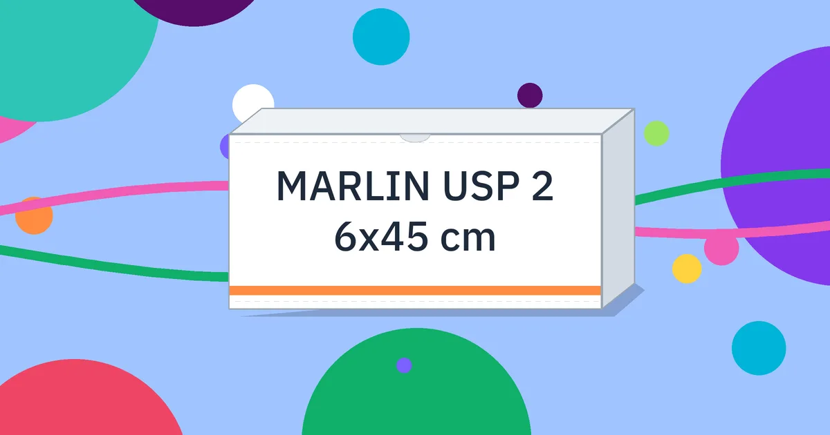 Symbolbild: Packung mit der Aufschrift MARLIN USP 2 6x45 cm (PZN 07327431) – Verfügbarkeit und Bezug in Apotheken in Frankfurt am Main