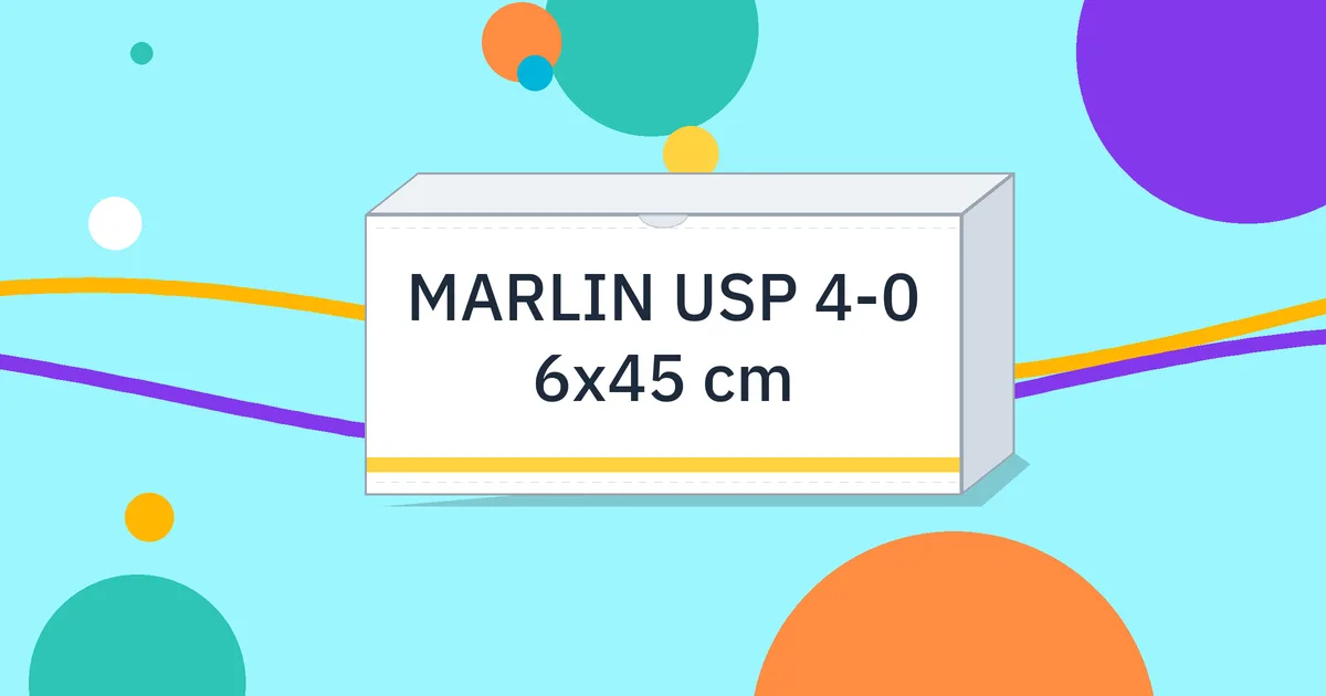 Symbolbild: Packung mit der Aufschrift MARLIN USP 4-0 6x45 cm (PZN 07327388) – Verfügbarkeit und Bezug in Apotheken in Frankfurt am Main