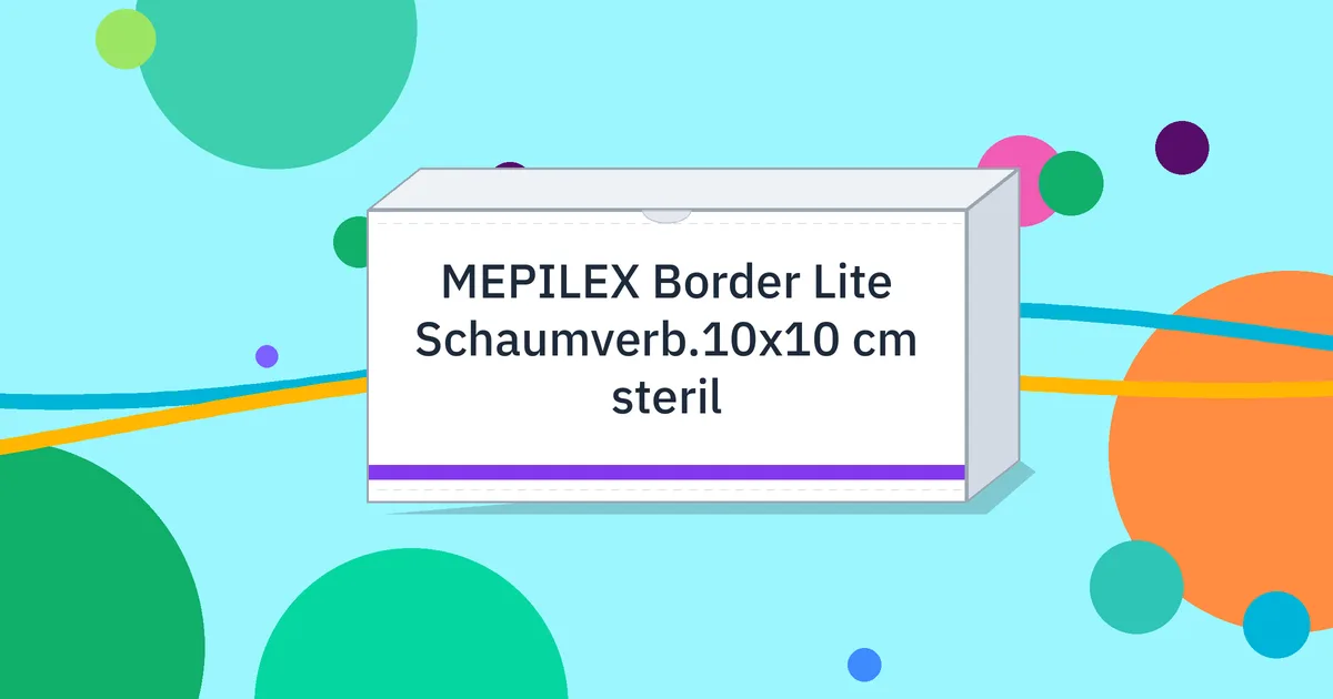 Symbolbild: Packung mit der Aufschrift MEPILEX Border Lite Schaumverb.10x10 cm steril (PZN 07126448) – Verfügbarkeit und Bezug in Apotheken in Frankfurt am Main