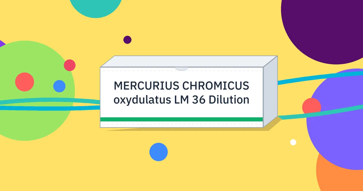 Symbolbild: Packung mit der Aufschrift MERCURIUS CHROMICUS oxydulatus LM 36 Dilution (PZN 12949732) – Verfügbarkeit und Bezug in Apotheken in Frankfurt am Main