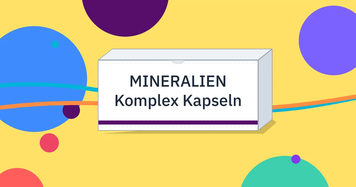 Symbolbild: Packung mit der Aufschrift MINERALIEN Komplex Kapseln (PZN 17611570) – Verfügbarkeit und Bezug in Apotheken in Frankfurt am Main