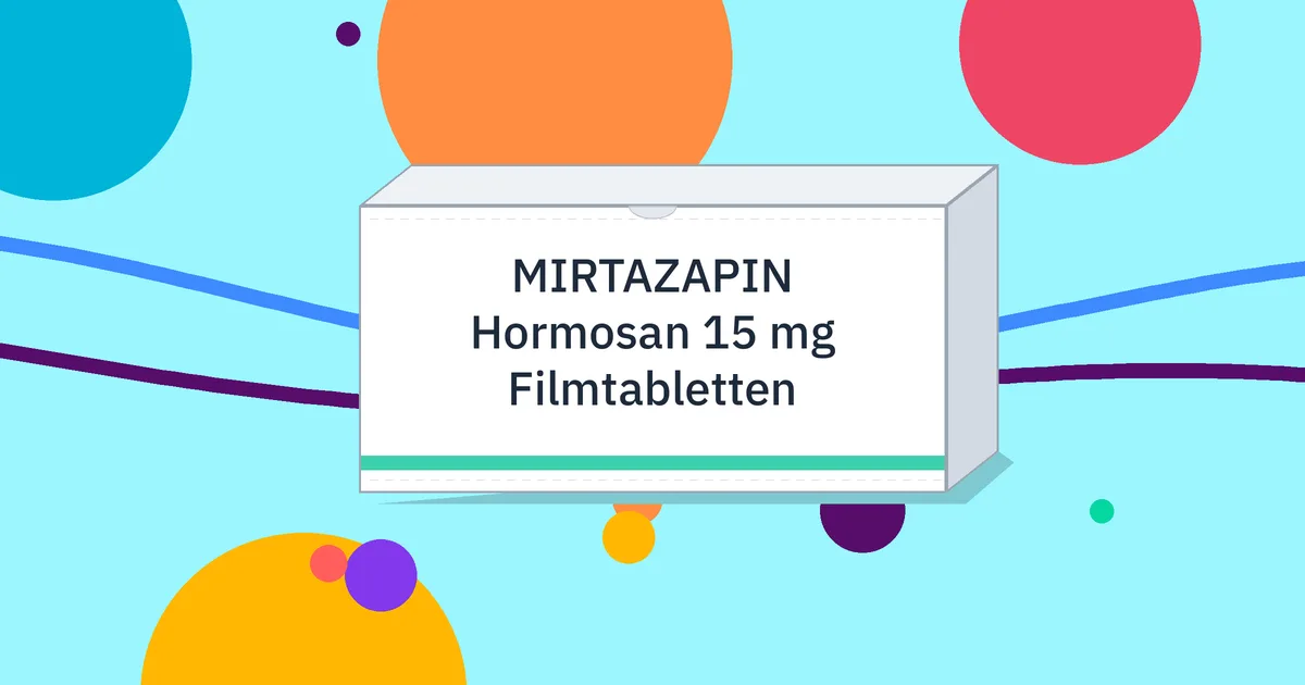Symbolbild: Packung mit der Aufschrift MIRTAZAPIN Hormosan 15 mg Filmtabletten (PZN 04232138) – Verfügbarkeit und Bezug in Apotheken in Frankfurt am Main