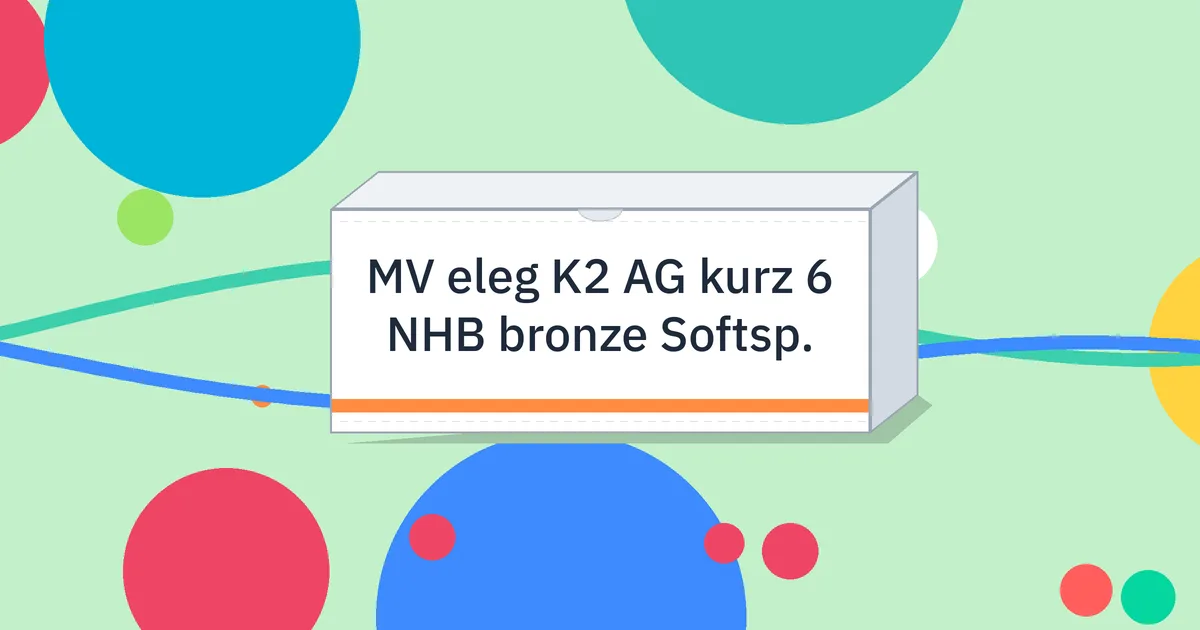 Symbolbild: Packung mit der Aufschrift MV eleg K2 AG kurz 6 NHB bronze Softsp. (PZN 15716649) – Verfügbarkeit und Bezug in Apotheken in Frankfurt am Main