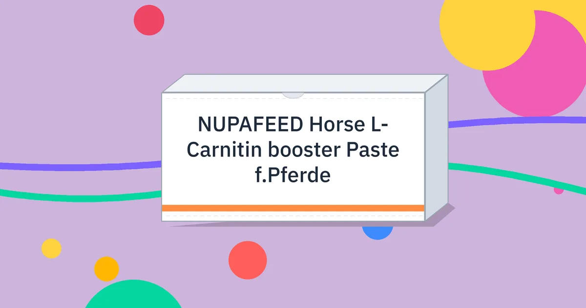 Symbolbild: Packung mit der Aufschrift NUPAFEED Horse L-Carnitin booster Paste f.Pferde (PZN 14327041) – Verfügbarkeit und Bezug in Apotheken in Frankfurt am Main