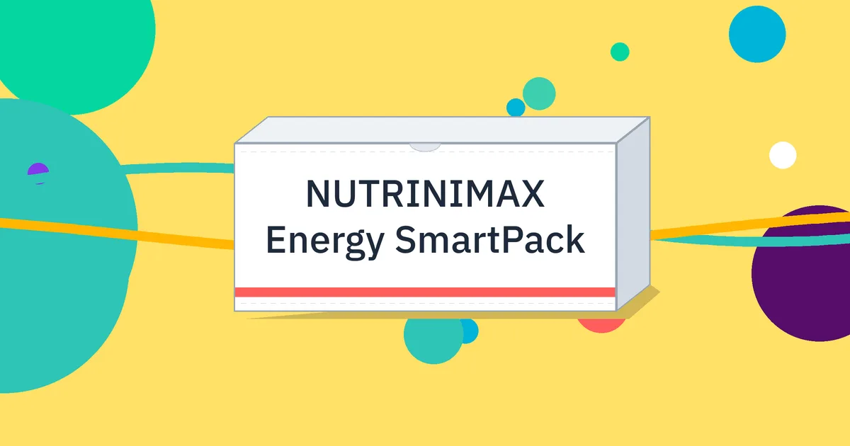 Symbolbild: Packung mit der Aufschrift NUTRINIMAX Energy SmartPack (PZN 14132946) – Verfügbarkeit und Bezug in Apotheken in Frankfurt am Main