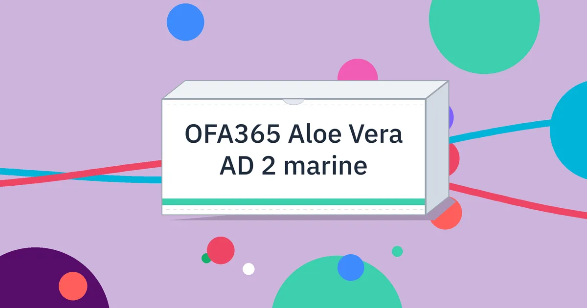Symbolbild: Packung mit der Aufschrift OFA365 Aloe Vera AD 2 marine (PZN 16723456) – Verfügbarkeit und Bezug in Apotheken in Frankfurt am Main