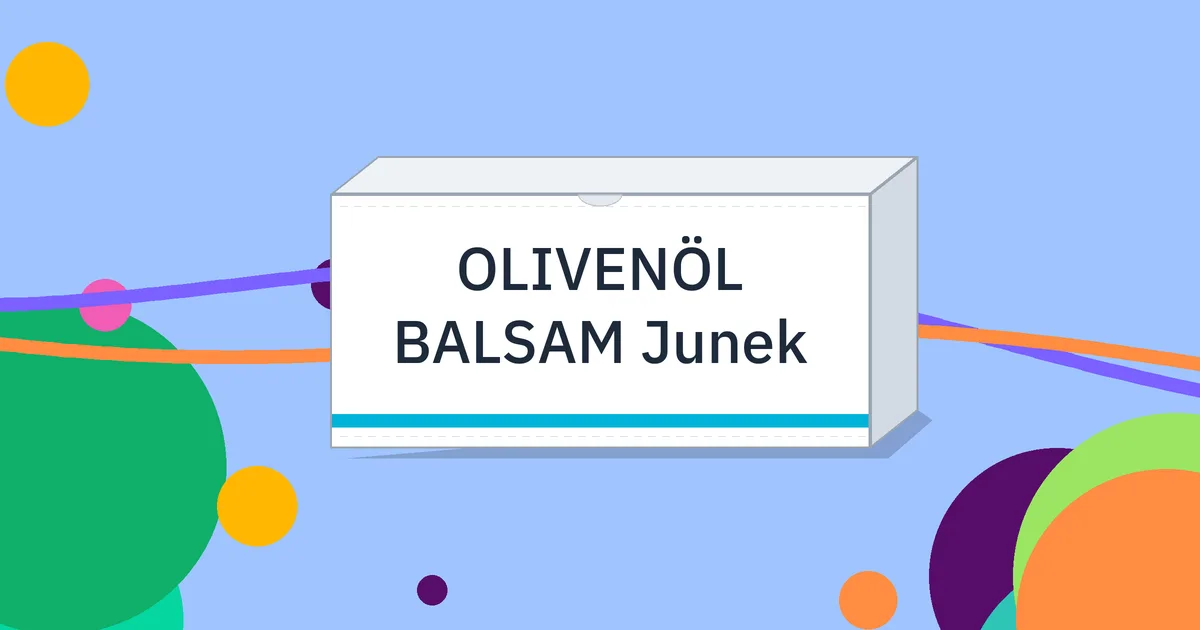 Symbolbild: Packung mit der Aufschrift OLIVENÖL BALSAM Junek (PZN 18604000) – Verfügbarkeit und Bezug in Apotheken in Frankfurt am Main