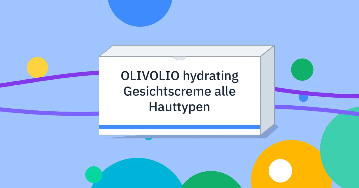 Symbolbild: Packung mit der Aufschrift OLIVOLIO hydrating Gesichtscreme alle Hauttypen (PZN 17910568) – Verfügbarkeit und Bezug in Apotheken in Frankfurt am Main