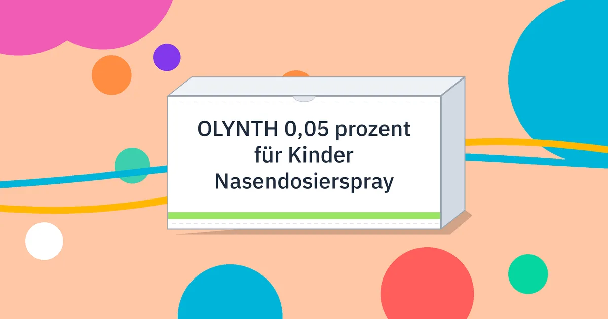 Symbolbild: Packung mit der Aufschrift OLYNTH 0,05 prozent für Kinder Nasendosierspray (PZN 02372668) – Verfügbarkeit und Bezug in Apotheken in Frankfurt am Main
