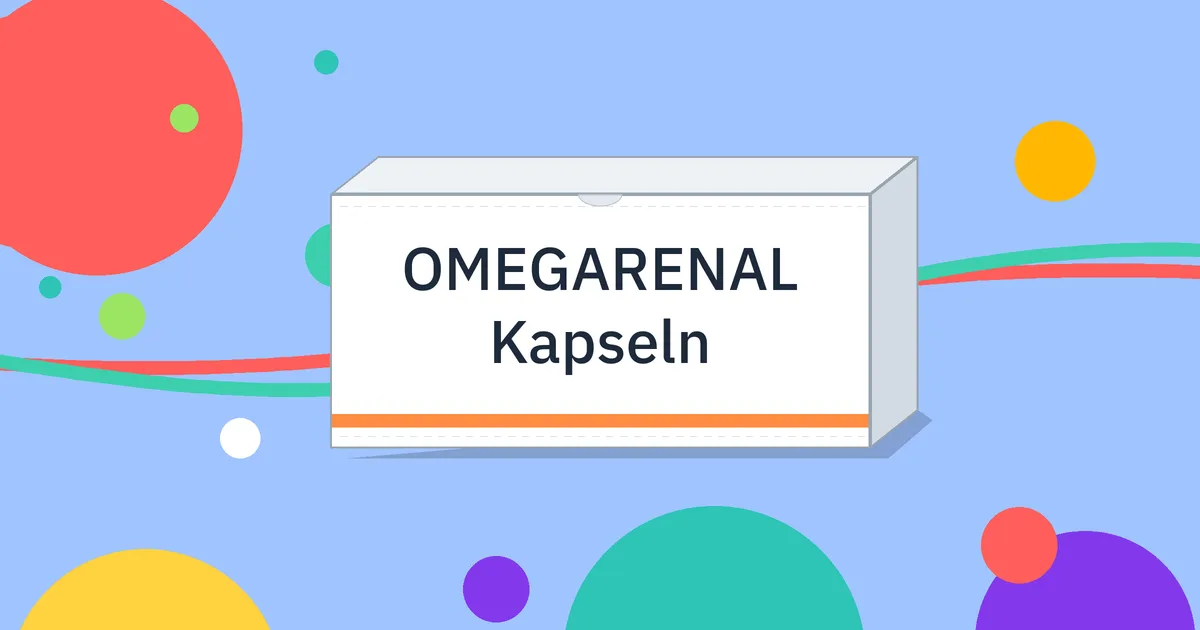 Symbolbild: Packung mit der Aufschrift OMEGARENAL Kapseln (PZN 00450298) – Verfügbarkeit und Bezug in Apotheken in Frankfurt am Main
