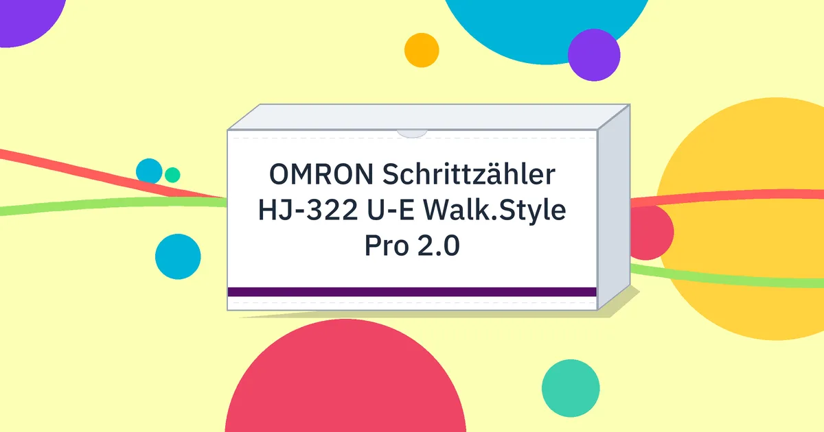 Symbolbild: Packung mit der Aufschrift OMRON Schrittzähler HJ-322 U-E Walk.Style Pro 2.0 (PZN 09738983) – Verfügbarkeit und Bezug in Apotheken in Frankfurt am Main