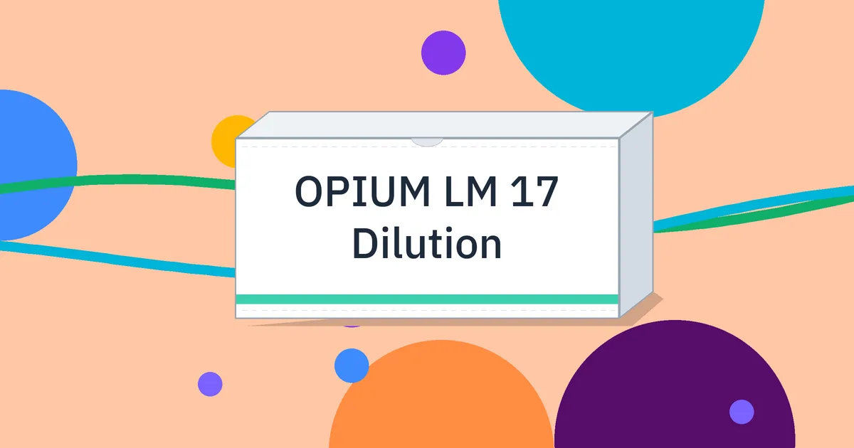 Symbolbild: Packung mit der Aufschrift OPIUM LM 17 Dilution (PZN 12972168) – Verfügbarkeit und Bezug in Apotheken in Frankfurt am Main