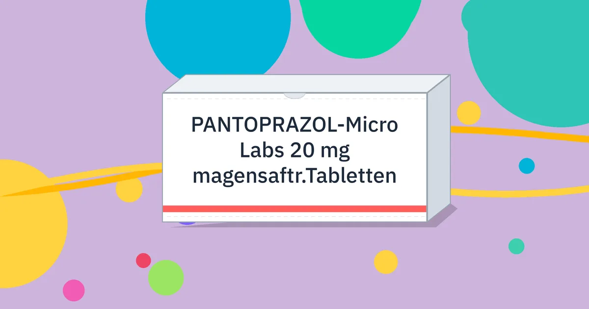 Symbolbild: Packung mit der Aufschrift PANTOPRAZOL-Micro Labs 20 mg magensaftr.Tabletten (PZN 10516667) – Verfügbarkeit und Bezug in Apotheken in Frankfurt am Main