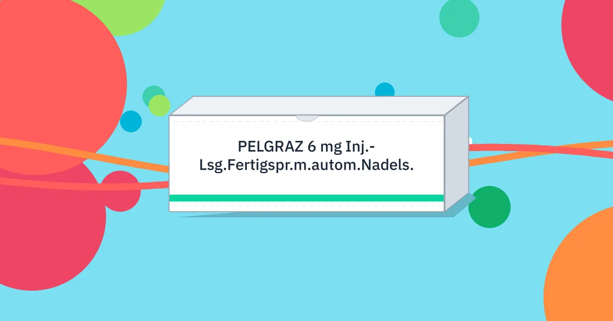 Symbolbild: Packung mit der Aufschrift PELGRAZ 6 mg Inj.-Lsg.Fertigspr.m.autom.Nadels. (PZN 15639392) – Verfügbarkeit und Bezug in Apotheken in Frankfurt am Main