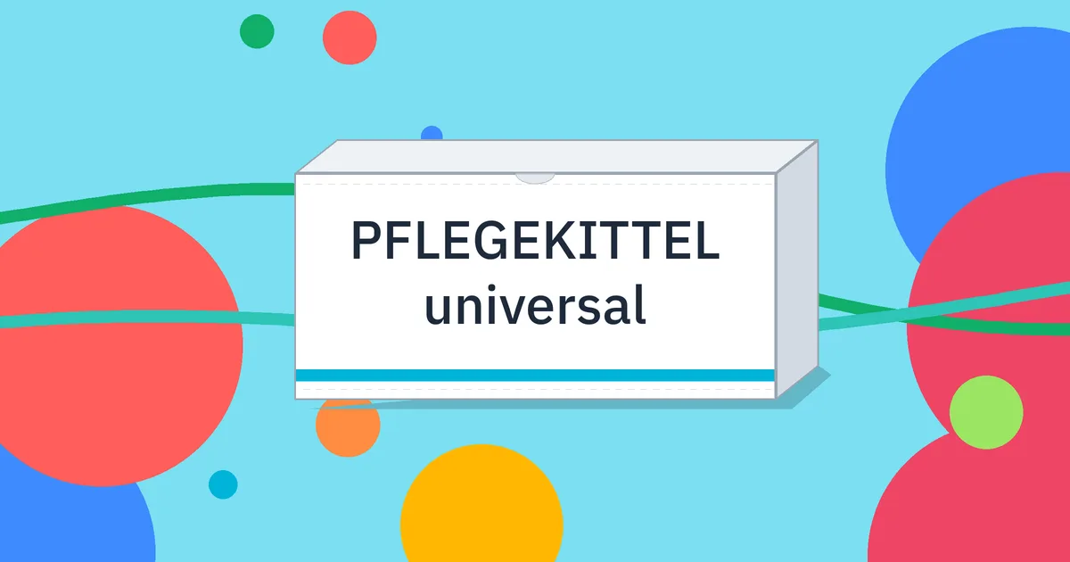 Symbolbild: Packung mit der Aufschrift PFLEGEKITTEL universal (PZN 14054689) – Verfügbarkeit und Bezug in Apotheken in Frankfurt am Main