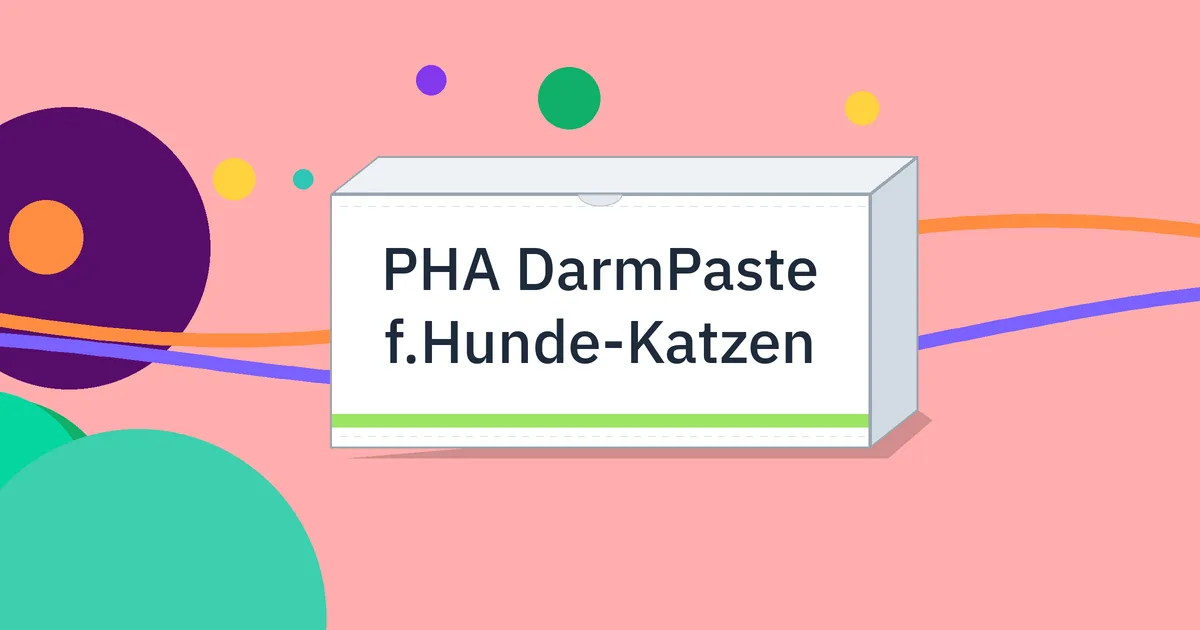 Symbolbild: Packung mit der Aufschrift PHA DarmPaste f.Hunde-Katzen (PZN 18851141) – Verfügbarkeit und Bezug in Apotheken in Frankfurt am Main