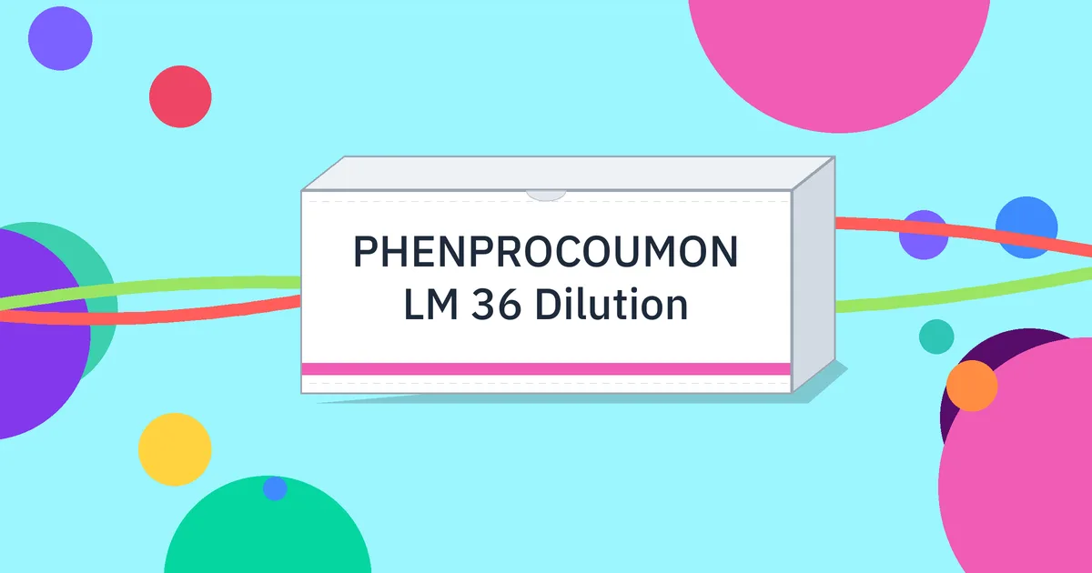 Symbolbild: Packung mit der Aufschrift PHENPROCOUMON LM 36 Dilution (PZN 13638129) – Verfügbarkeit und Bezug in Apotheken in Frankfurt am Main