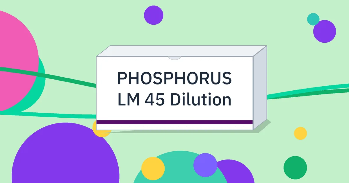 Symbolbild: Packung mit der Aufschrift PHOSPHORUS LM 45 Dilution (PZN 03505404) – Verfügbarkeit und Bezug in Apotheken in Frankfurt am Main