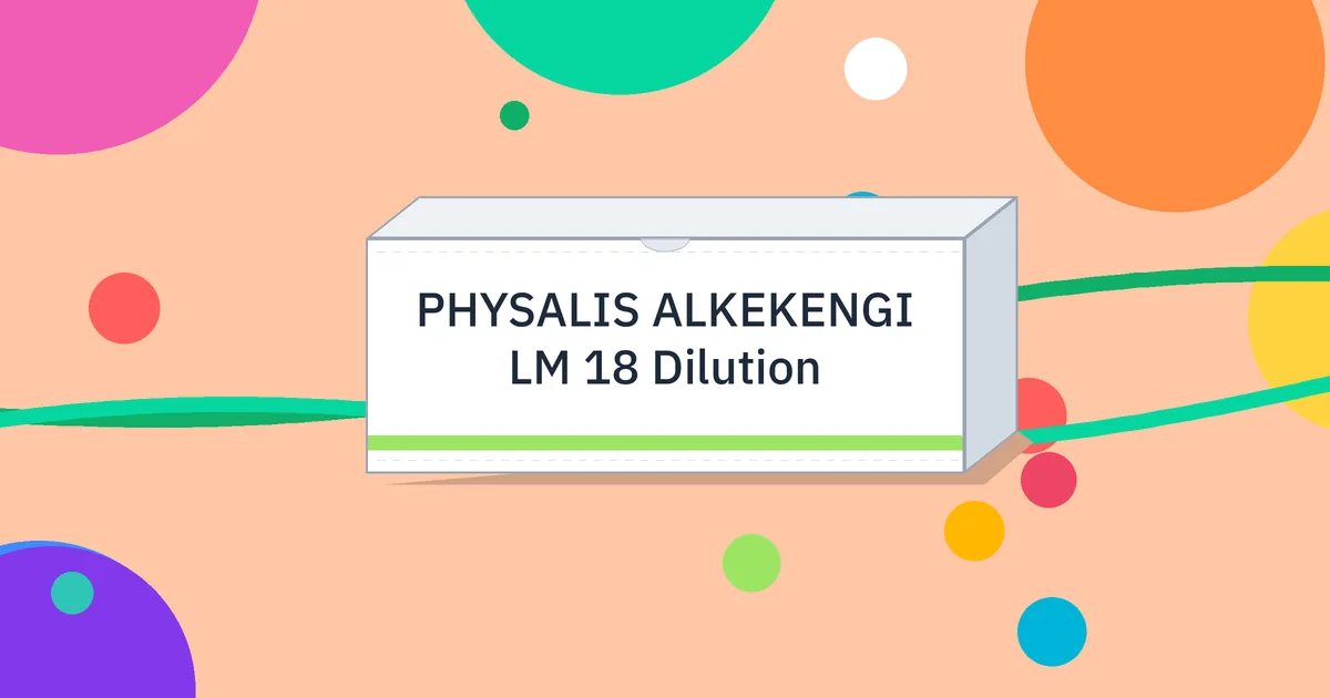 Symbolbild: Packung mit der Aufschrift PHYSALIS ALKEKENGI LM 18 Dilution (PZN 13639790) – Verfügbarkeit und Bezug in Apotheken in Frankfurt am Main