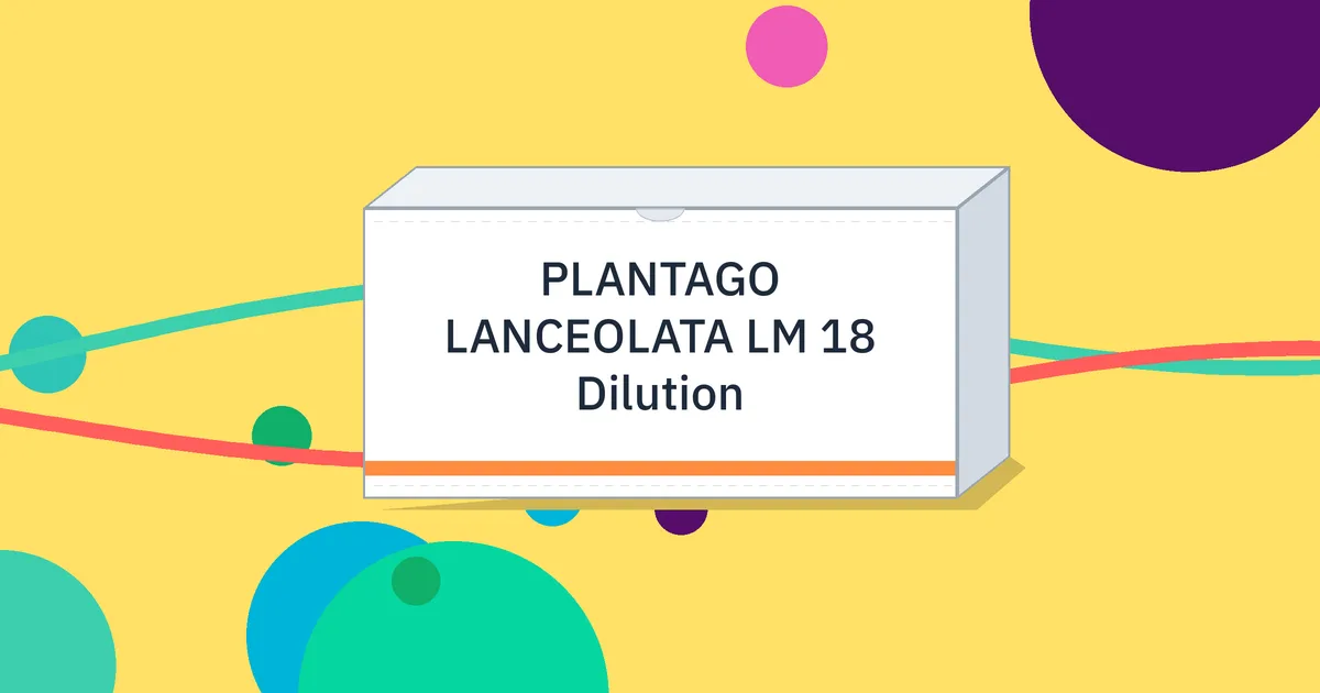 Symbolbild: Packung mit der Aufschrift PLANTAGO LANCEOLATA LM 18 Dilution (PZN 13037016) – Verfügbarkeit und Bezug in Apotheken in Frankfurt am Main