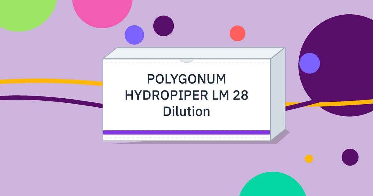 Symbolbild: Packung mit der Aufschrift POLYGONUM HYDROPIPER LM 28 Dilution (PZN 13662607) – Verfügbarkeit und Bezug in Apotheken in Frankfurt am Main