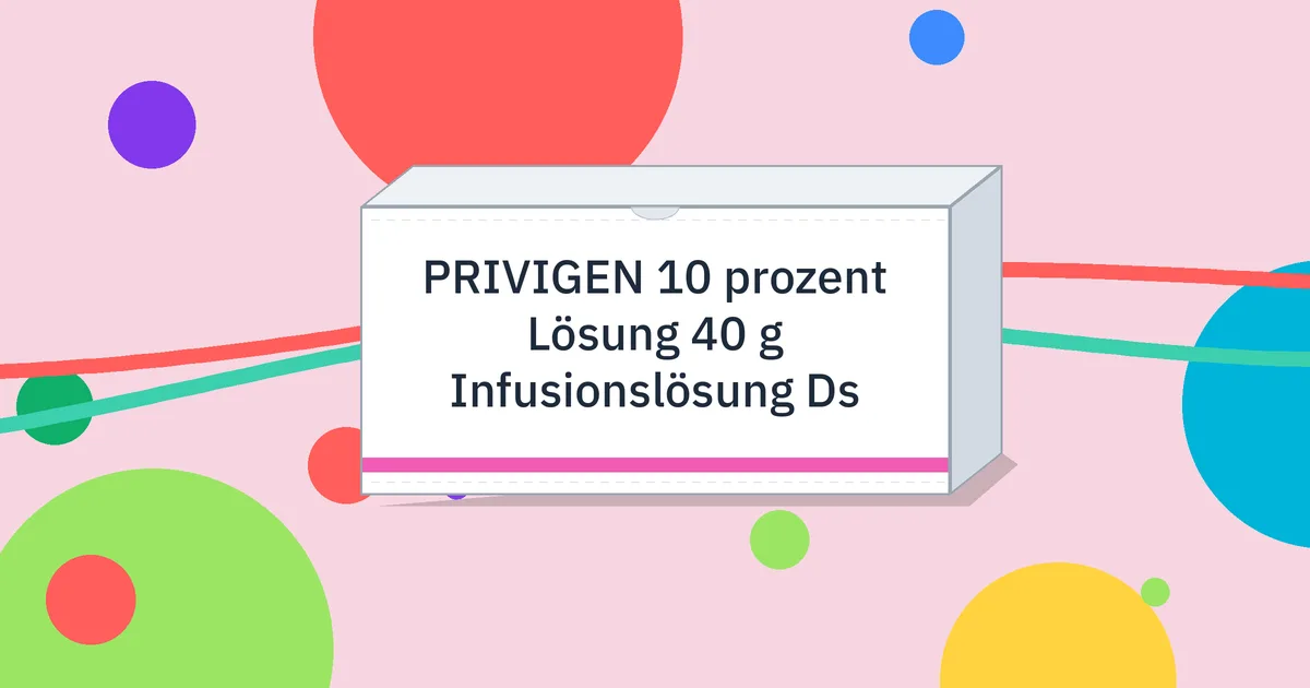 Symbolbild: Packung mit der Aufschrift PRIVIGEN 10 prozent Lösung 40 g Infusionslösung Ds (PZN 13830921) – Verfügbarkeit und Bezug in Apotheken in Frankfurt am Main