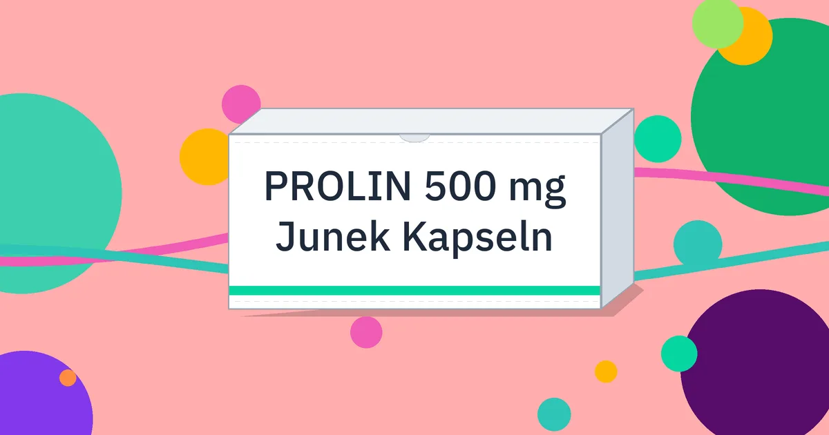 Symbolbild: Packung mit der Aufschrift PROLIN 500 mg Junek Kapseln (PZN 00135390) – Verfügbarkeit und Bezug in Apotheken in Frankfurt am Main