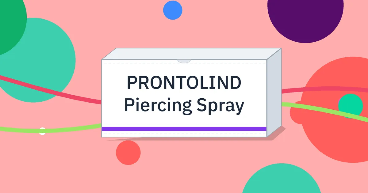Symbolbild: Packung mit der Aufschrift PRONTOLIND Piercing Spray (PZN 09261908) – Verfügbarkeit und Bezug in Apotheken in Frankfurt am Main