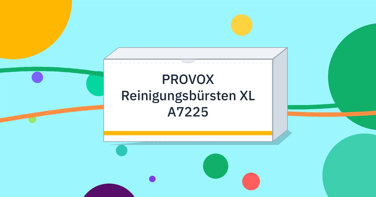 Symbolbild: Packung mit der Aufschrift PROVOX Reinigungsbürsten XL A7225 (PZN 00480690) – Verfügbarkeit und Bezug in Apotheken in Frankfurt am Main