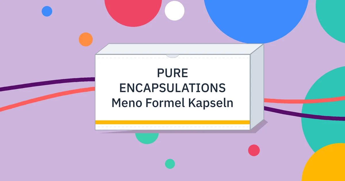 Symbolbild: Packung mit der Aufschrift PURE ENCAPSULATIONS Meno Formel Kapseln (PZN 14297191) – Verfügbarkeit und Bezug in Apotheken in Frankfurt am Main