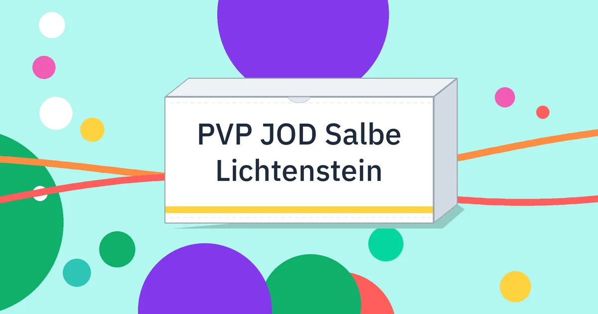 Symbolbild: Packung mit der Aufschrift PVP JOD Salbe Lichtenstein (PZN 07512370) – Verfügbarkeit und Bezug in Apotheken in Frankfurt am Main
