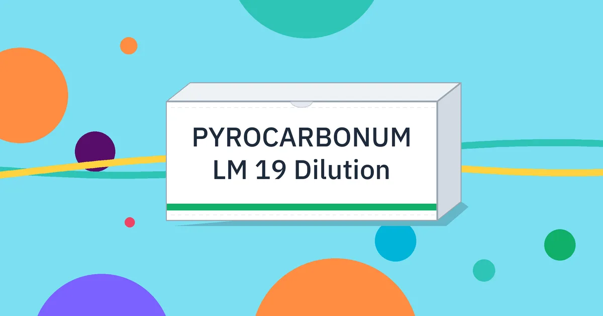 Symbolbild: Packung mit der Aufschrift PYROCARBONUM LM 19 Dilution (PZN 13672801) – Verfügbarkeit und Bezug in Apotheken in Frankfurt am Main