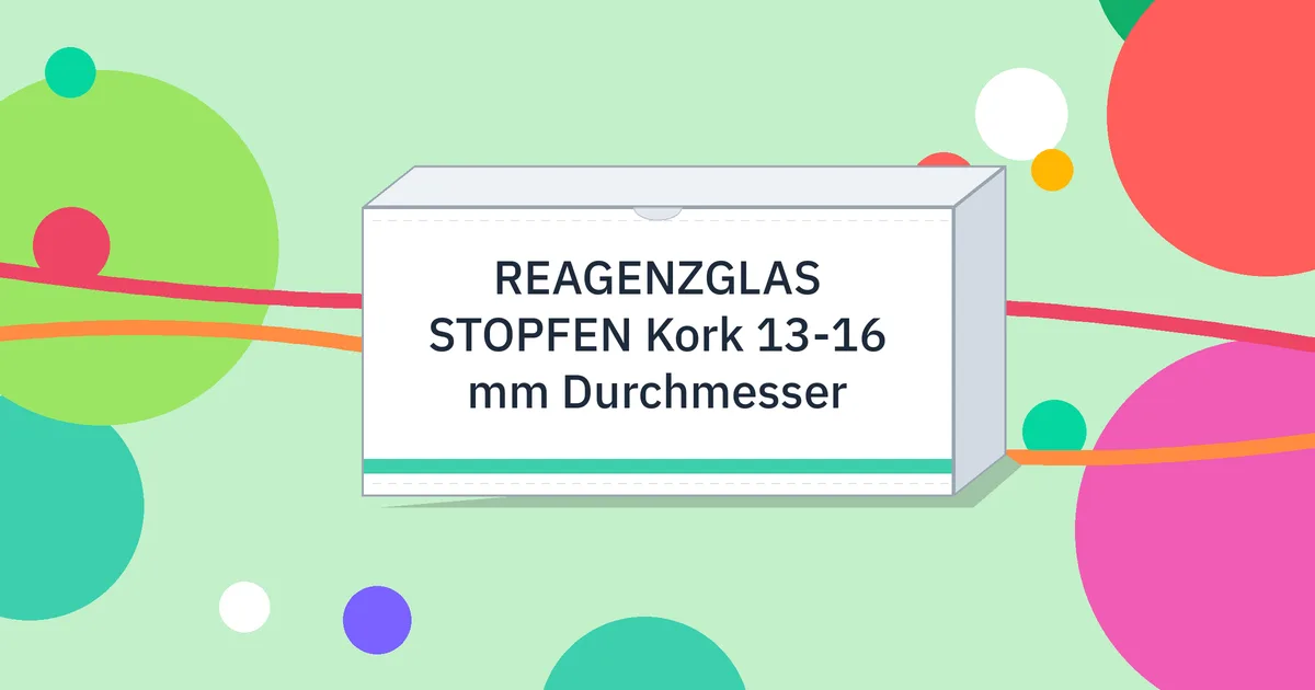 Symbolbild: Packung mit der Aufschrift REAGENZGLAS STOPFEN Kork 13-16 mm Durchmesser (PZN 09301915) – Verfügbarkeit und Bezug in Apotheken in Frankfurt am Main