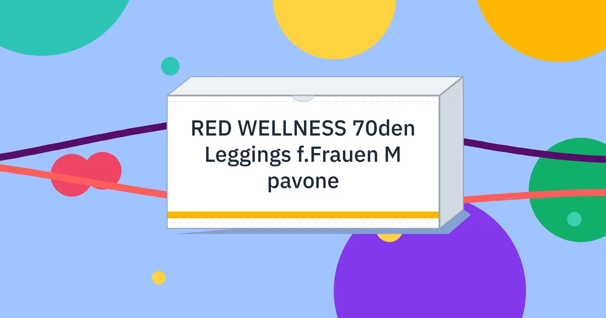 Symbolbild: Packung mit der Aufschrift RED WELLNESS 70den Leggings f.Frauen M pavone (PZN 16174972) – Verfügbarkeit und Bezug in Apotheken in Frankfurt am Main