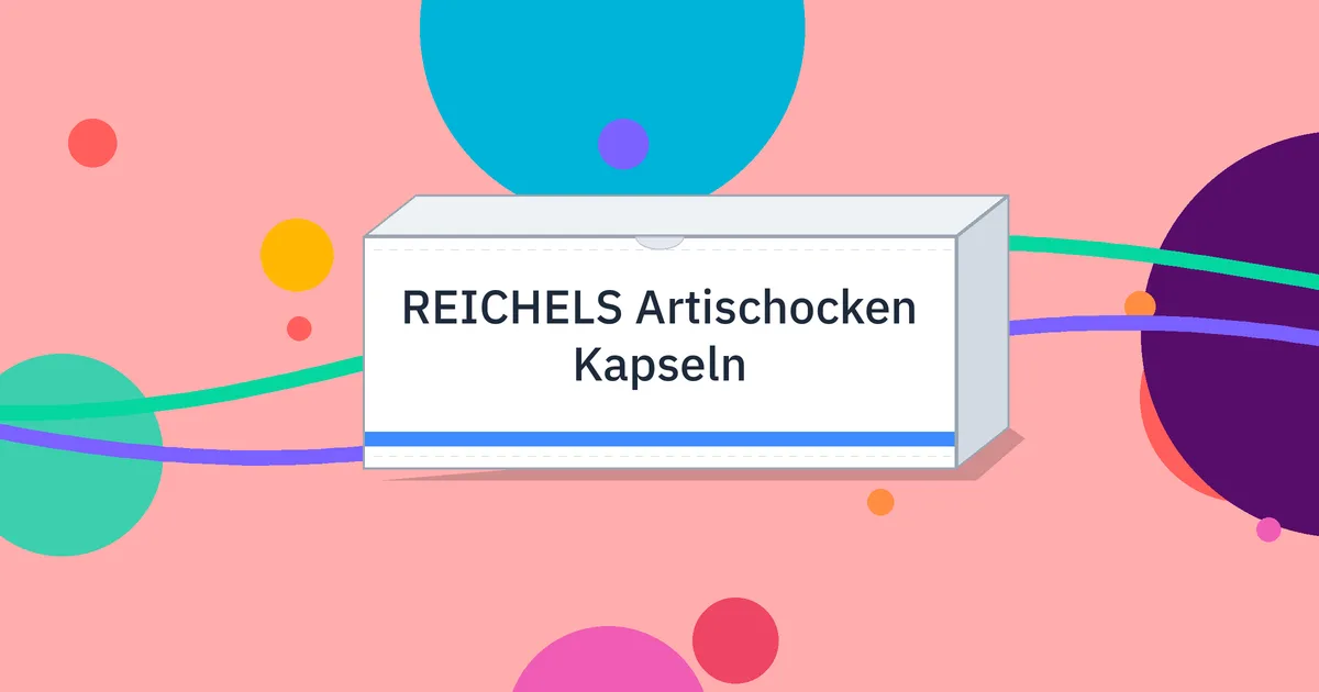 Symbolbild: Packung mit der Aufschrift REICHELS Artischocken Kapseln (PZN 08791337) – Verfügbarkeit und Bezug in Apotheken in Frankfurt am Main