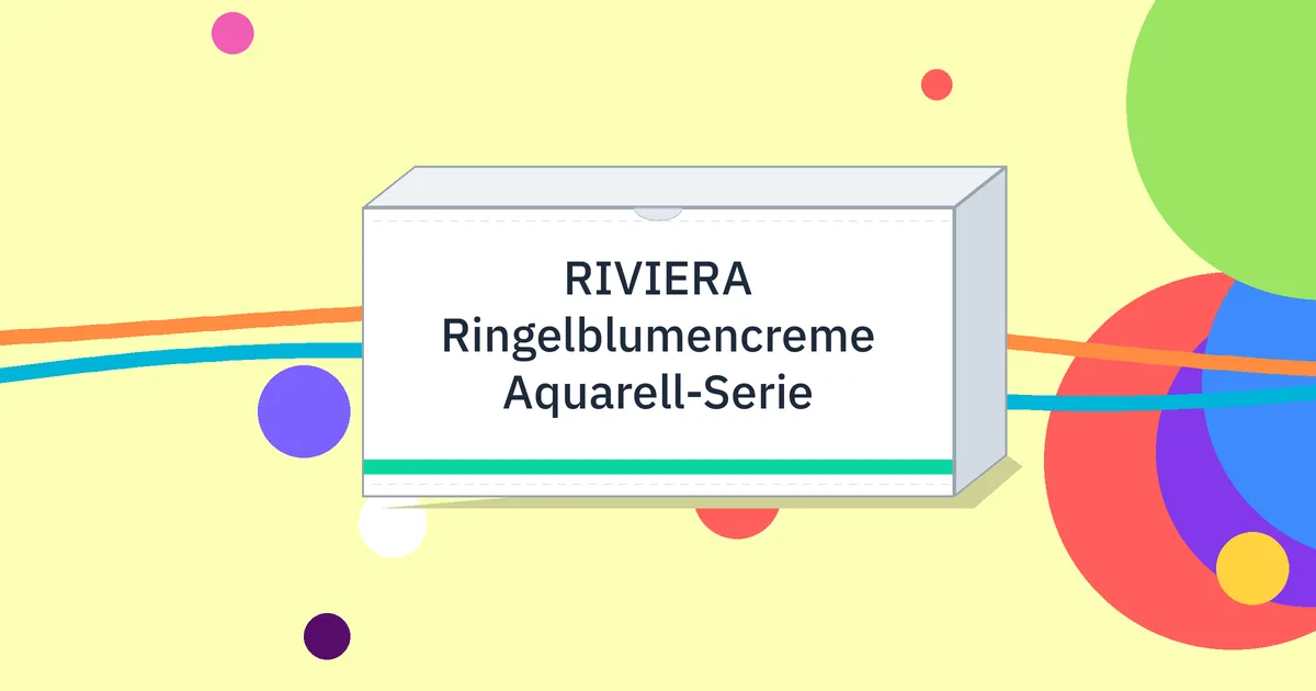 Symbolbild: Packung mit der Aufschrift RIVIERA Ringelblumencreme Aquarell-Serie (PZN 10000811) – Verfügbarkeit und Bezug in Apotheken in Frankfurt am Main
