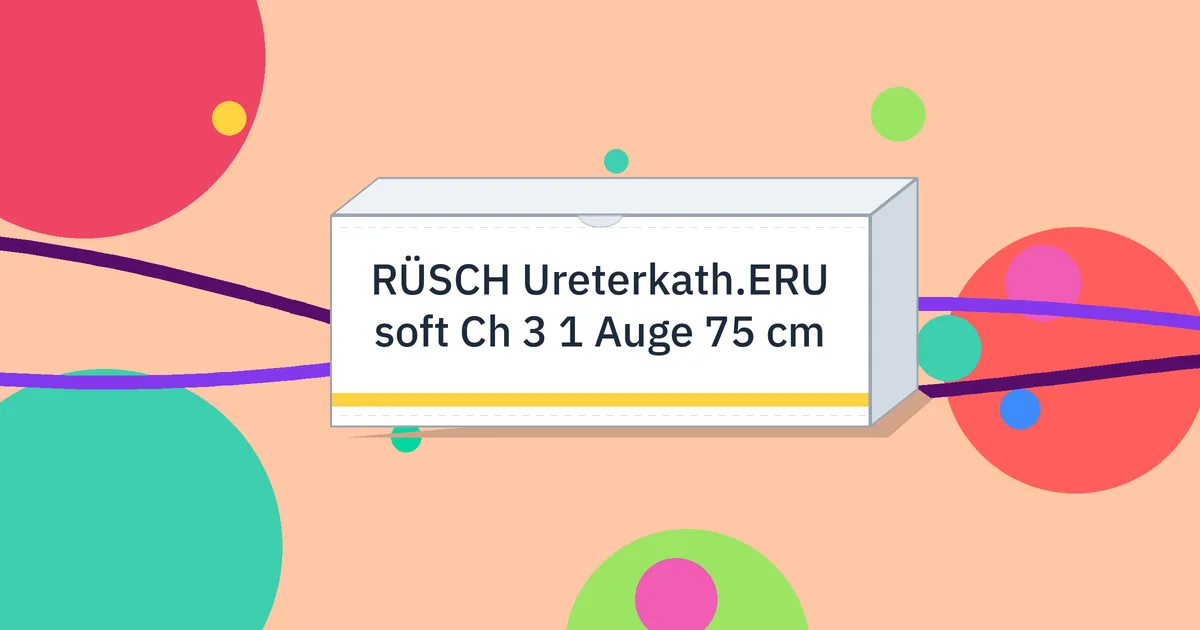 Symbolbild: Packung mit der Aufschrift RÜSCH Ureterkath.ERU soft Ch 3 1 Auge 75 cm (PZN 04248932) – Verfügbarkeit und Bezug in Apotheken in Frankfurt am Main