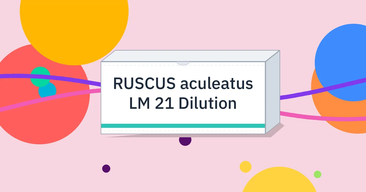 Symbolbild: Packung mit der Aufschrift RUSCUS aculeatus LM 21 Dilution (PZN 13173363) – Verfügbarkeit und Bezug in Apotheken in Frankfurt am Main
