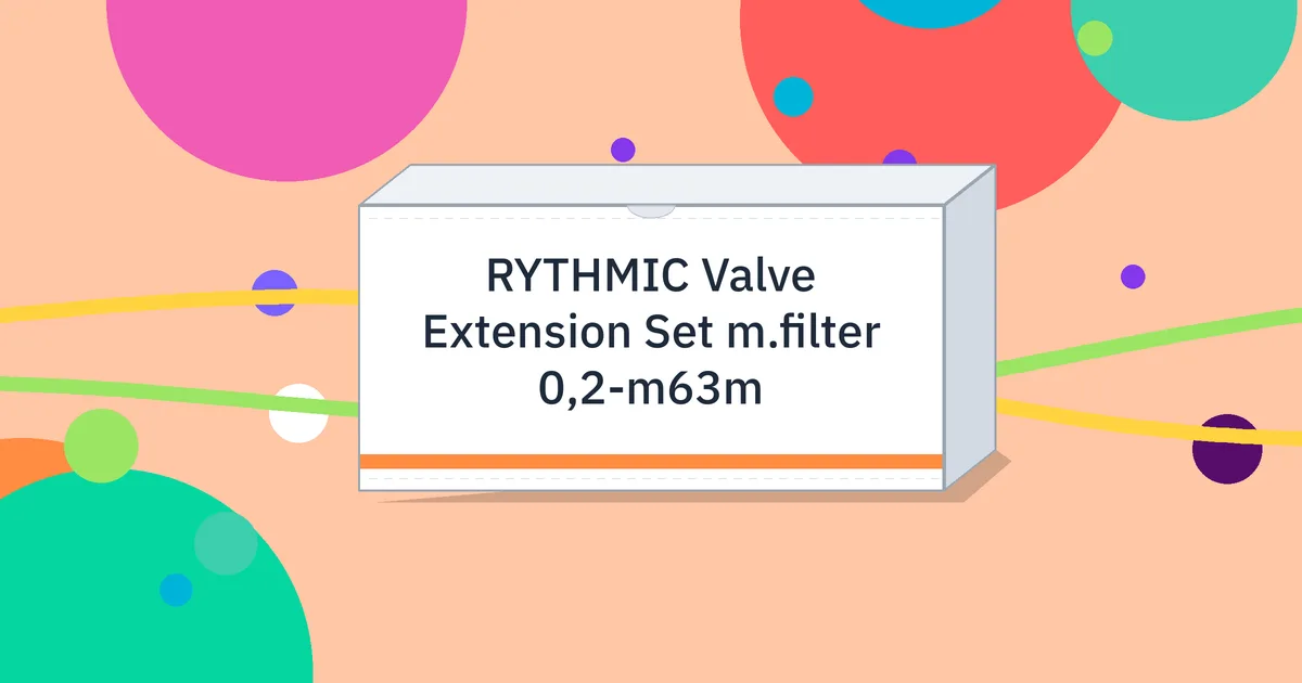 Symbolbild: Packung mit der Aufschrift RYTHMIC Valve Extension Set m.filter 0,2-m63m (PZN 16244388) – Verfügbarkeit und Bezug in Apotheken in Frankfurt am Main