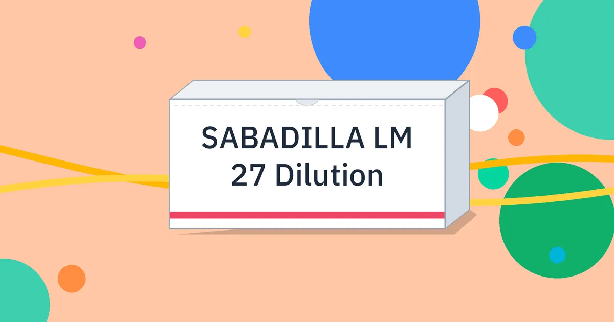 Symbolbild: Packung mit der Aufschrift SABADILLA LM 27 Dilution (PZN 13174724) – Verfügbarkeit und Bezug in Apotheken in Frankfurt am Main