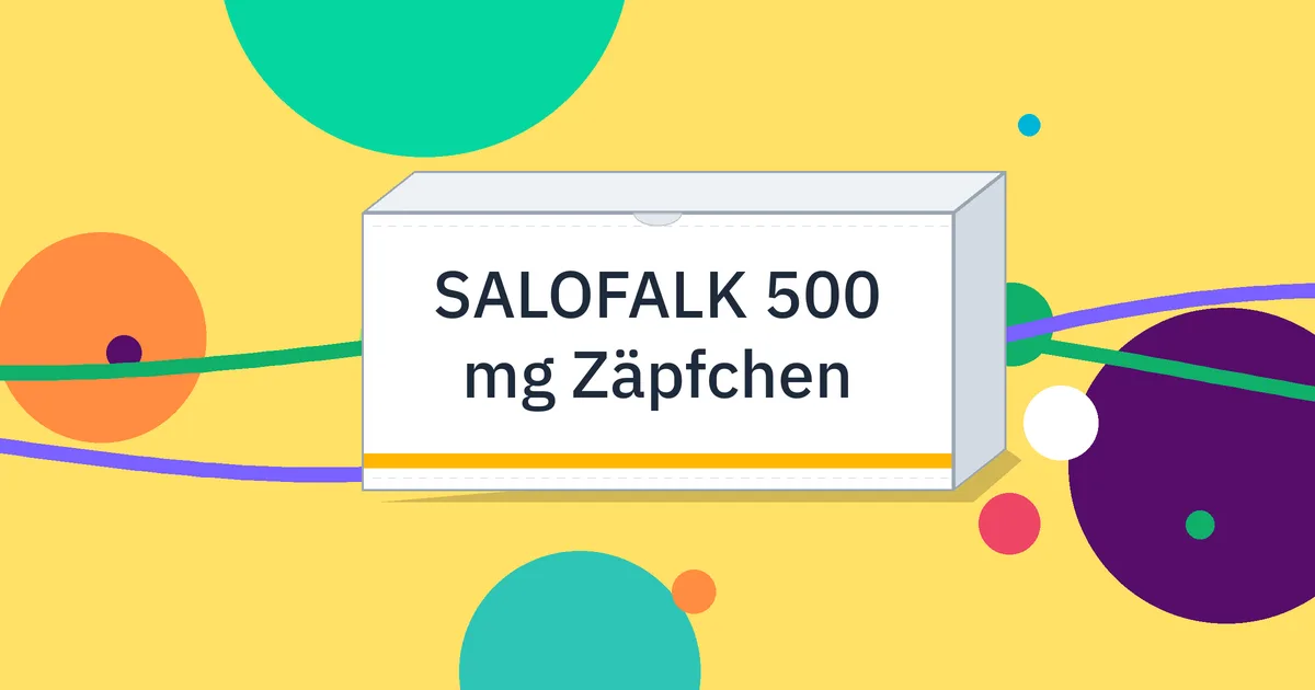 Symbolbild: Packung mit der Aufschrift SALOFALK 500 mg Zäpfchen (PZN 19549510) – Verfügbarkeit und Bezug in Apotheken in Frankfurt am Main