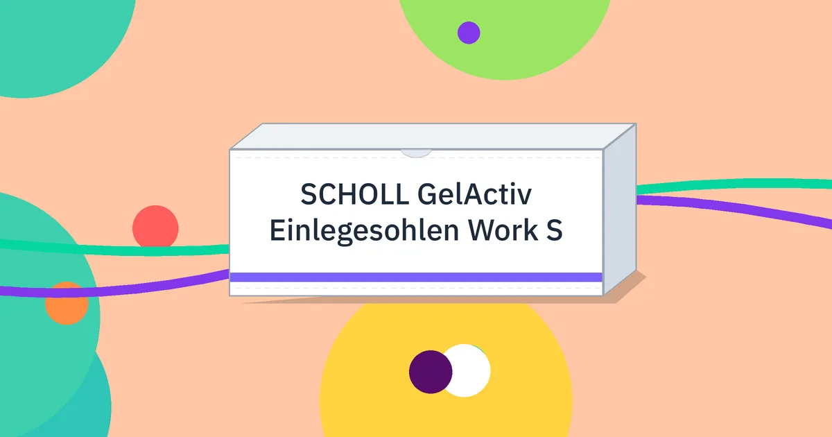 Symbolbild: Packung mit der Aufschrift SCHOLL GelActiv Einlegesohlen Work S (PZN 20776889) – Verfügbarkeit und Bezug in Apotheken in Frankfurt am Main