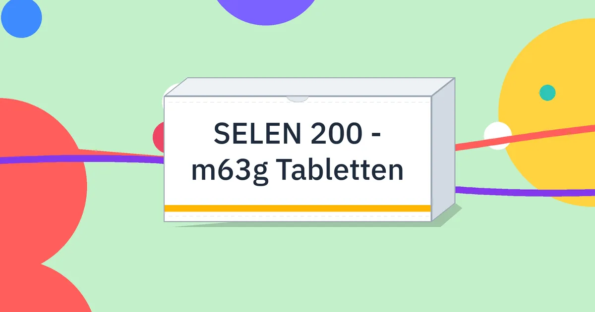 Symbolbild: Packung mit der Aufschrift SELEN 200 -m63g Tabletten (PZN 11082188) – Verfügbarkeit und Bezug in Apotheken in Frankfurt am Main