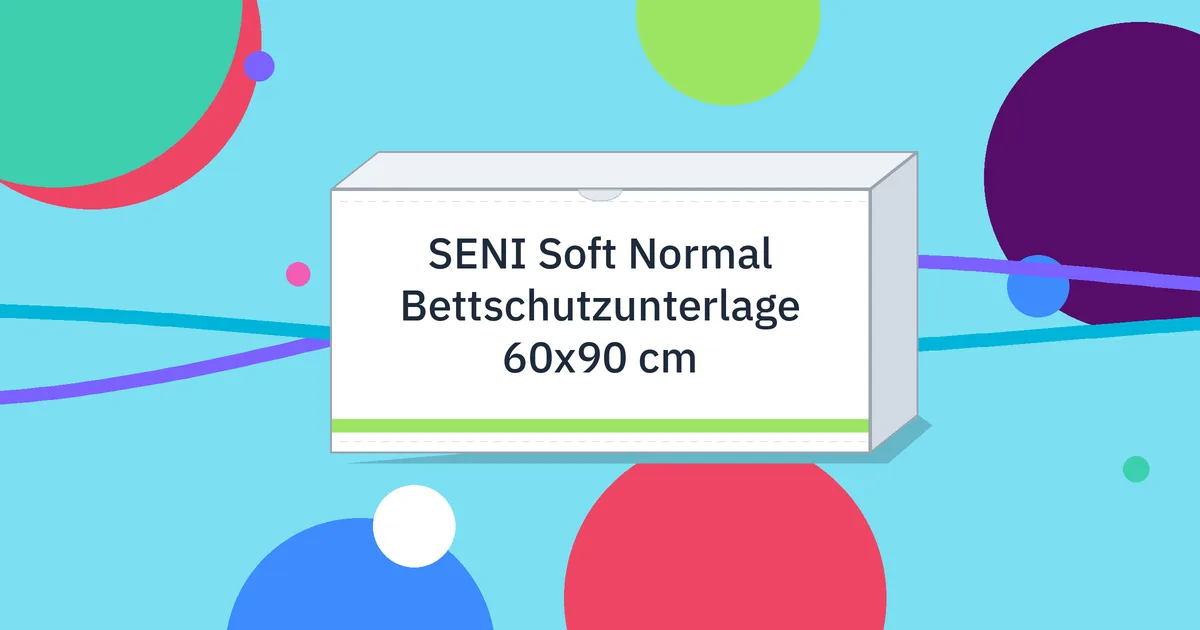 Symbolbild: Packung mit der Aufschrift SENI Soft Normal Bettschutzunterlage 60x90 cm (PZN 13366211) – Verfügbarkeit und Bezug in Apotheken in Frankfurt am Main