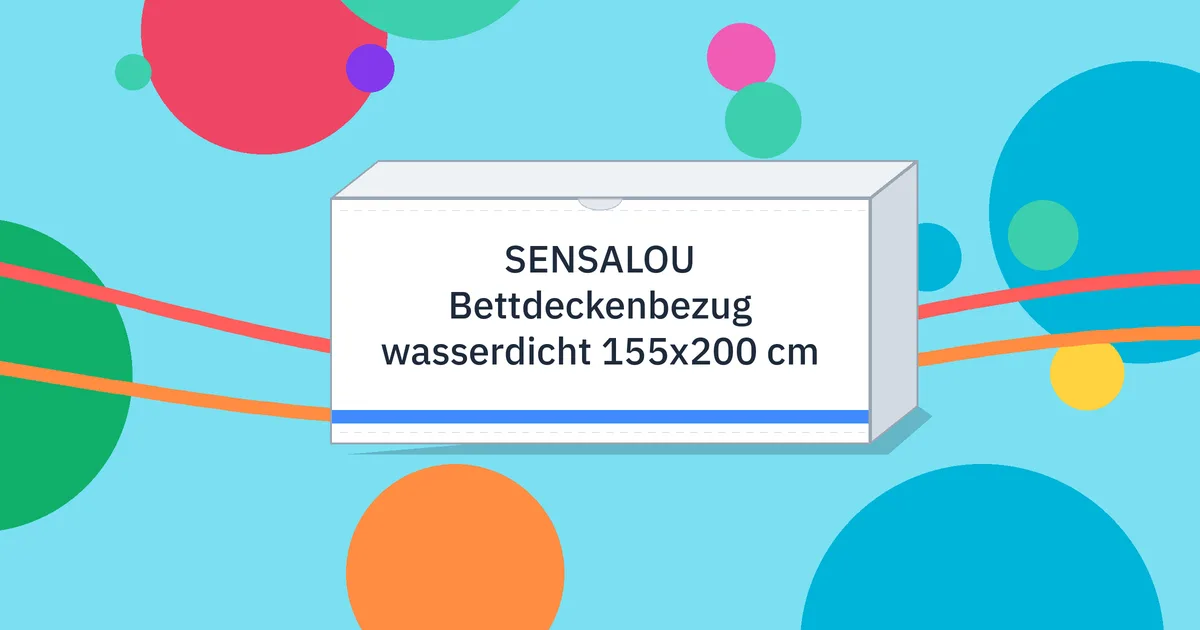 Symbolbild: Packung mit der Aufschrift SENSALOU Bettdeckenbezug wasserdicht 155x200 cm (PZN 20738972) – Verfügbarkeit und Bezug in Apotheken in Frankfurt am Main