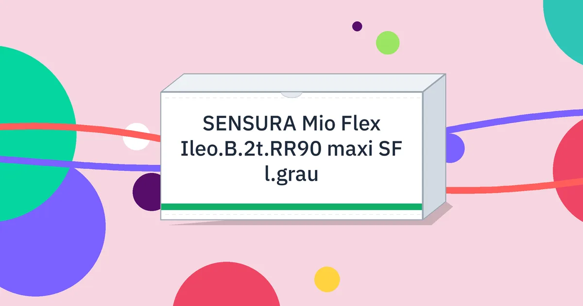 Symbolbild: Packung mit der Aufschrift SENSURA Mio Flex Ileo.B.2t.RR90 maxi SF l.grau (PZN 17975697) – Verfügbarkeit und Bezug in Apotheken in Frankfurt am Main