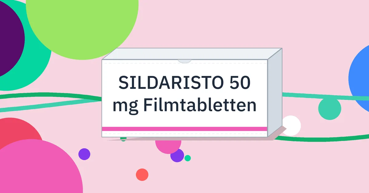 Symbolbild: Packung mit der Aufschrift SILDARISTO 50 mg Filmtabletten (PZN 05599467) – Verfügbarkeit und Bezug in Apotheken in Frankfurt am Main