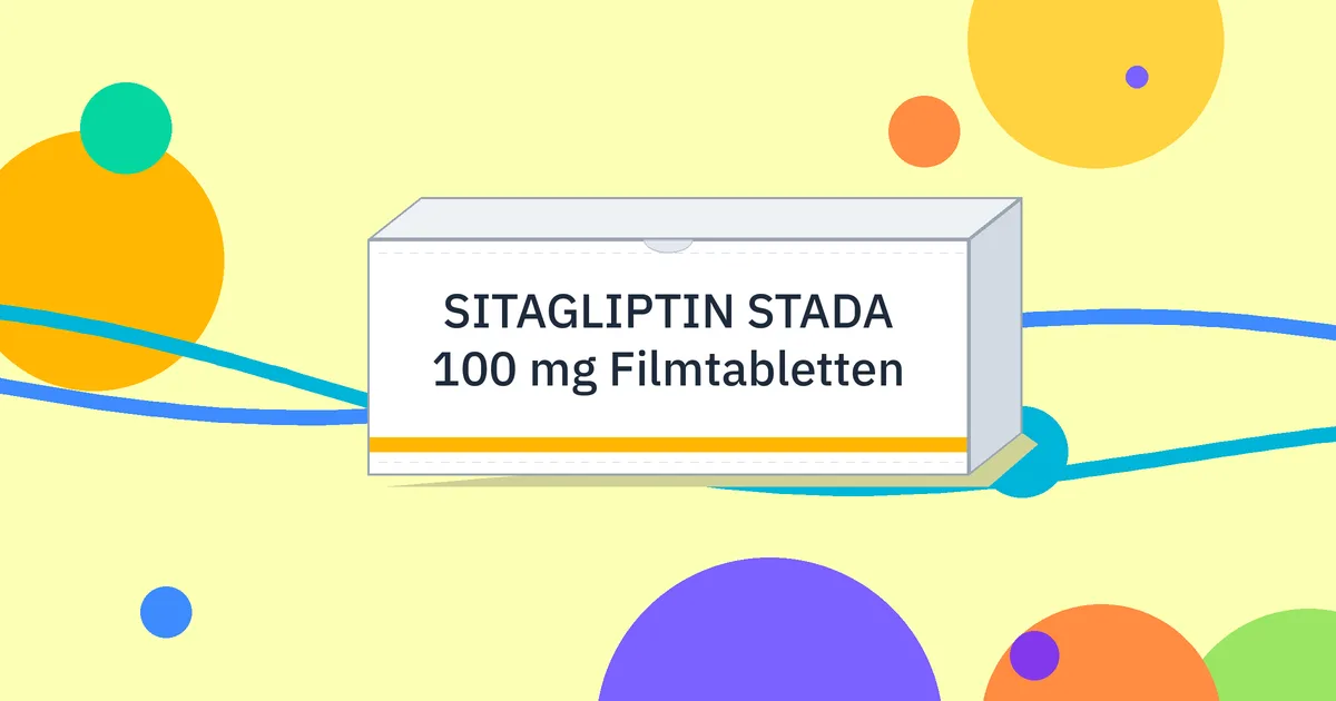 Symbolbild: Packung mit der Aufschrift SITAGLIPTIN STADA 100 mg Filmtabletten (PZN 17507074) – Verfügbarkeit und Bezug in Apotheken in Frankfurt am Main